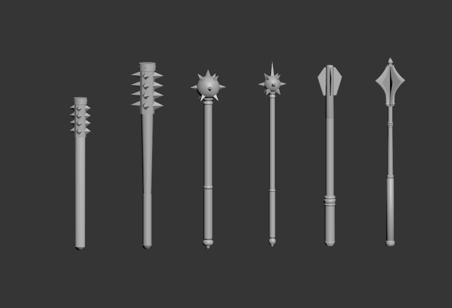 Melee Weapons 3D Model - TurboSquid 1485956