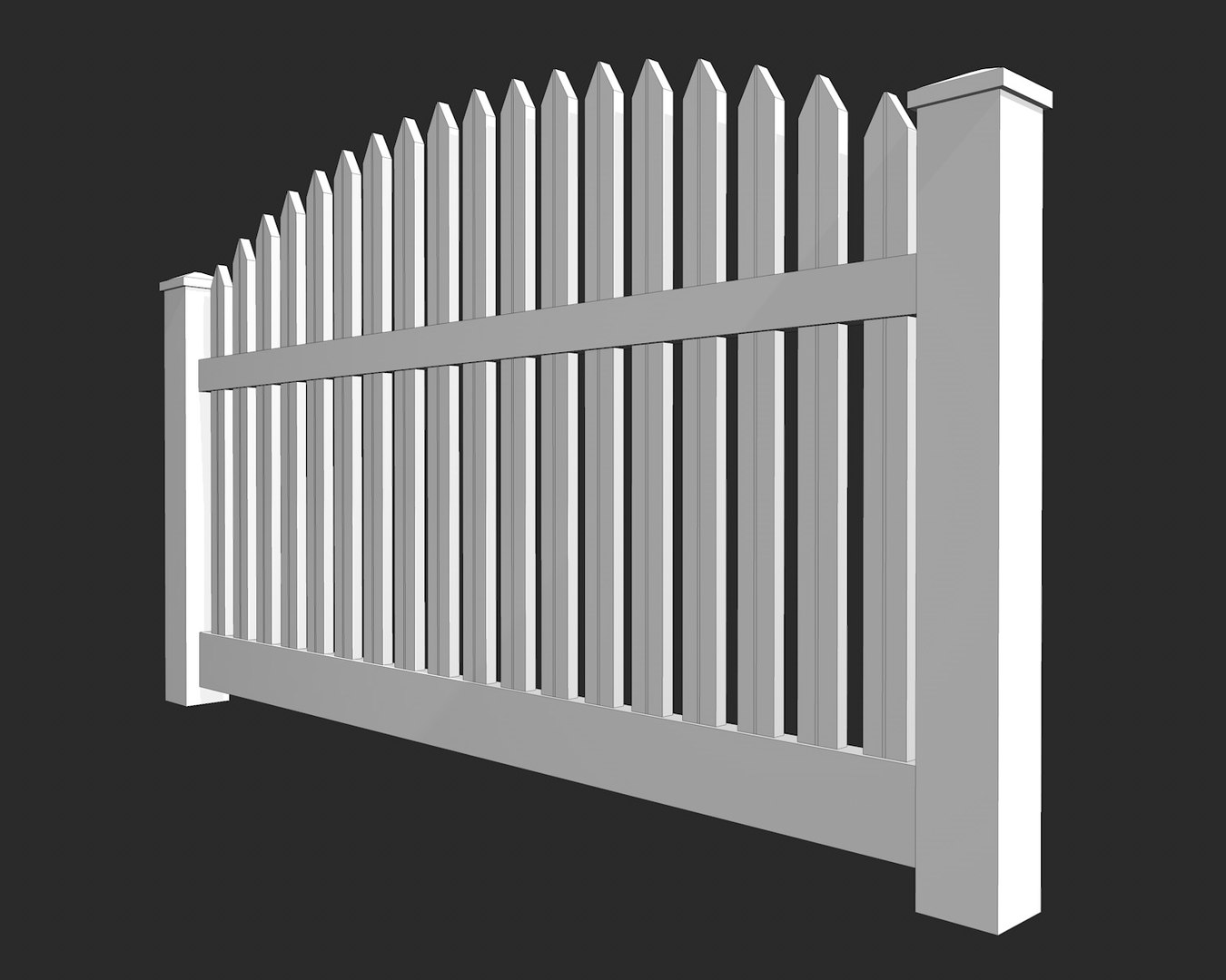 Wooden Fence 3d Model