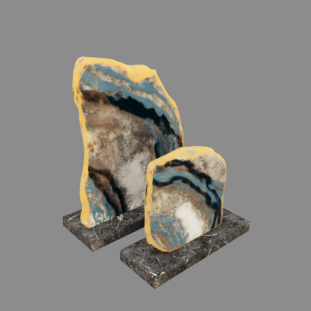 3D decorative figurine geode - TurboSquid 1280542