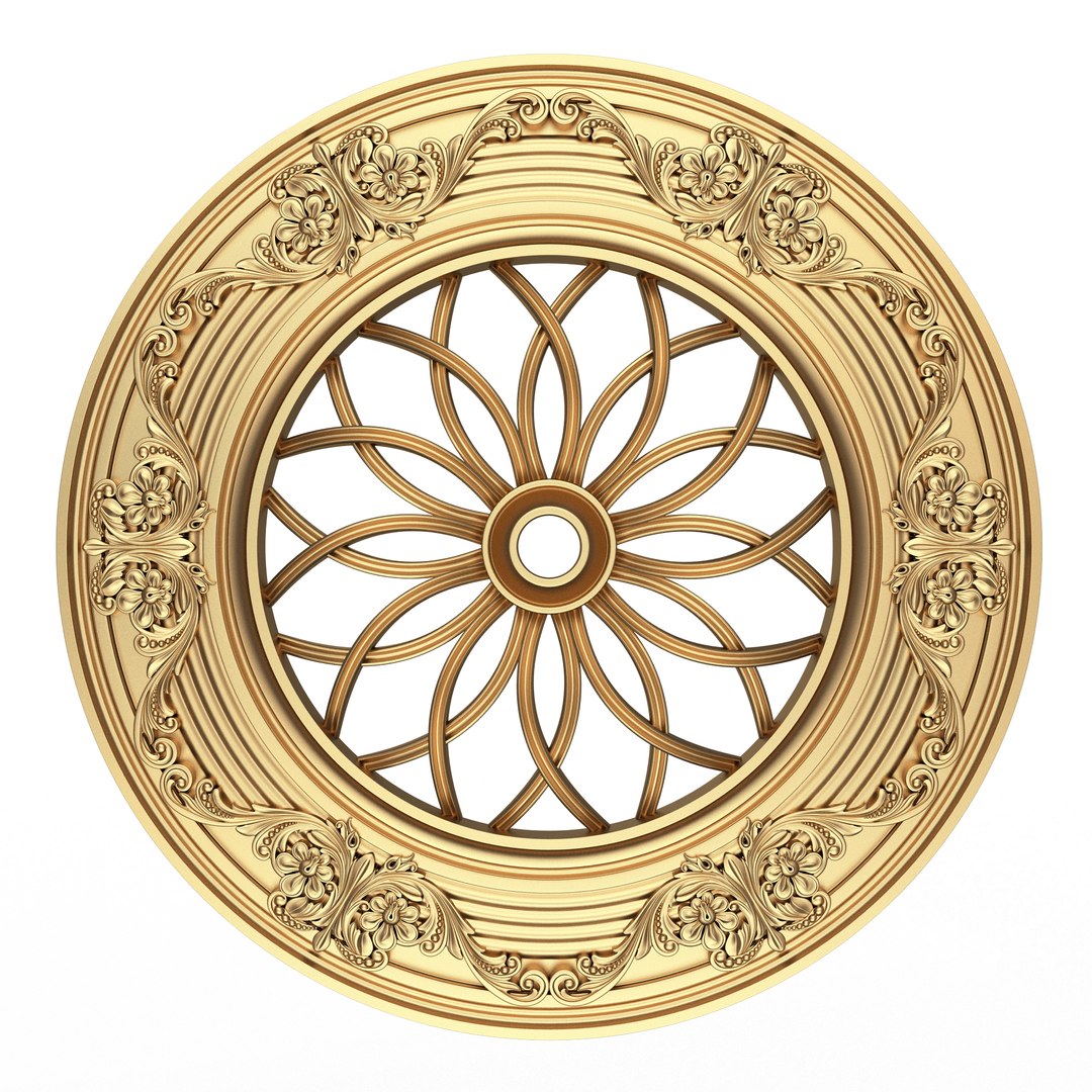 Ceiling Rosette 02 3D Model - TurboSquid 2158366