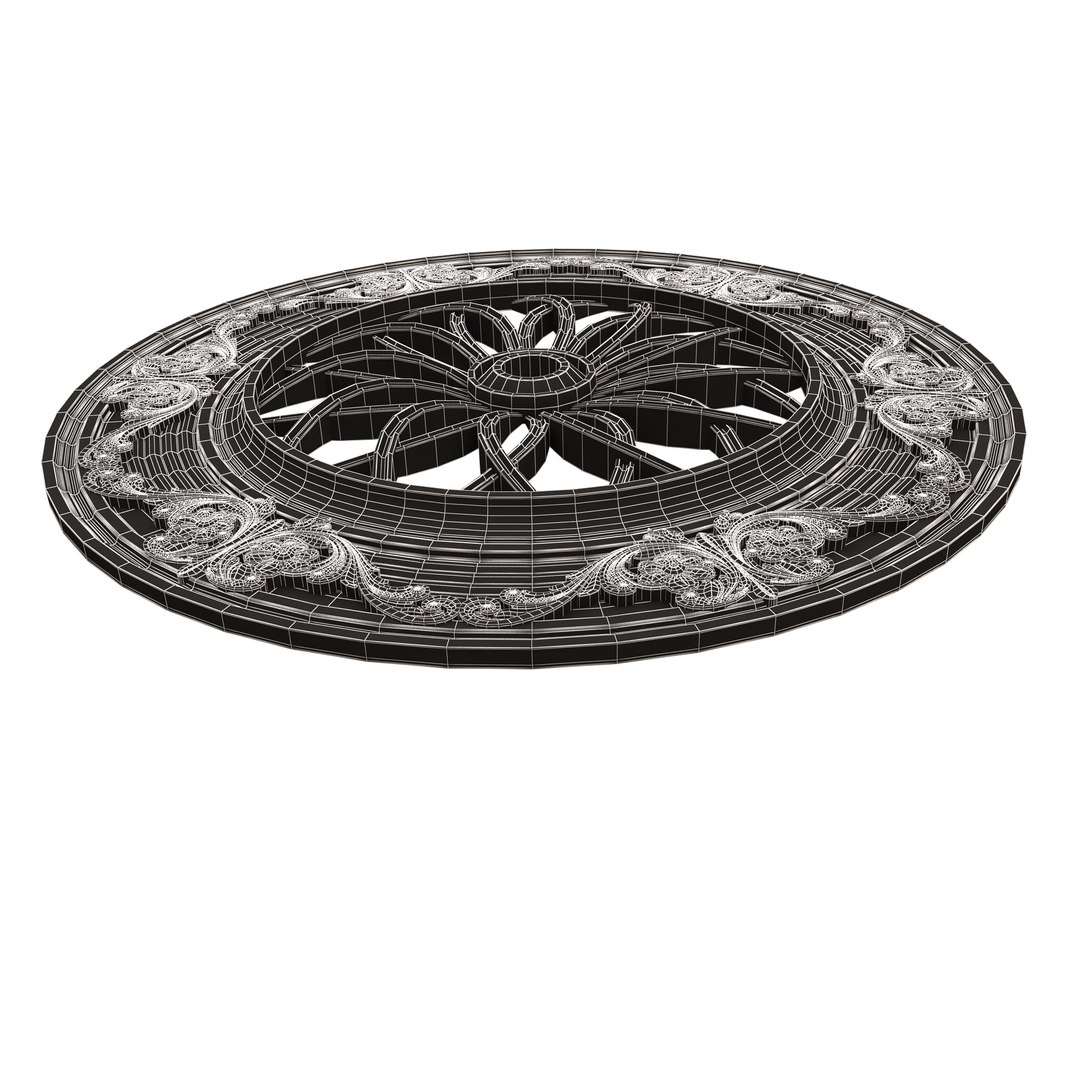 Ceiling Rosette 02 3D Model - TurboSquid 2158366