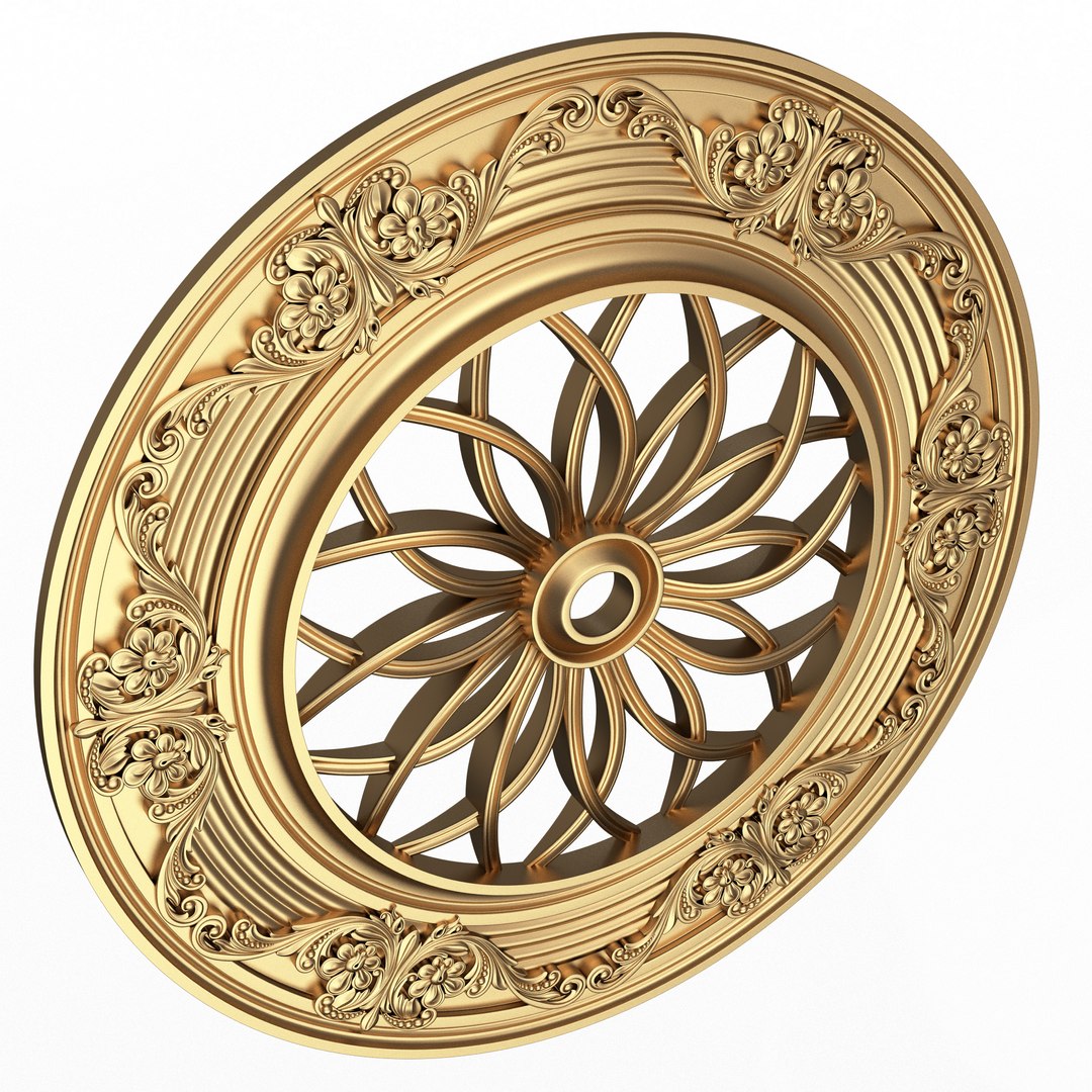 Ceiling Rosette 02 3D Model - TurboSquid 2158366