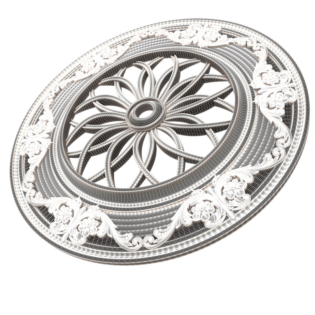 Ceiling Rosette 02 3D Model - TurboSquid 2158366