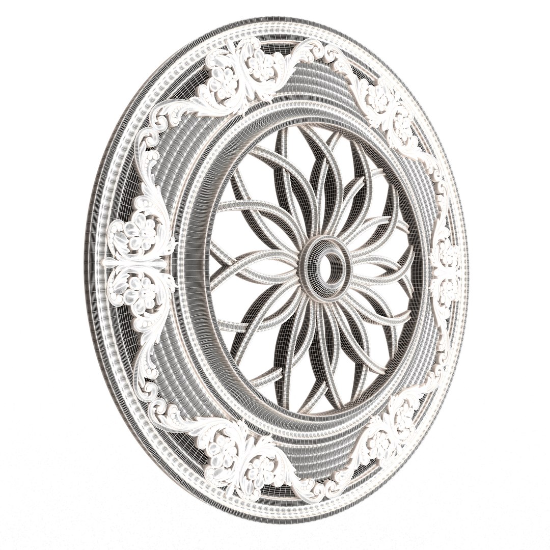 Ceiling Rosette 02 3D Model - TurboSquid 2158366