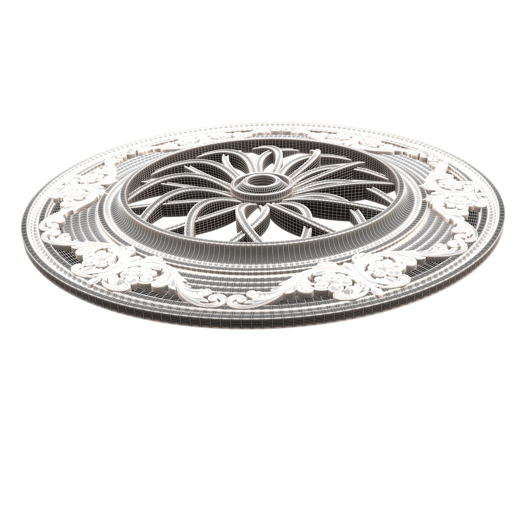 Ceiling Rosette 02 3D model - TurboSquid 2158366