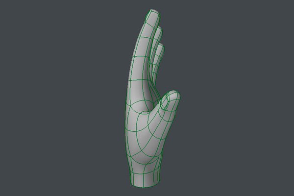 free human hand 3d model