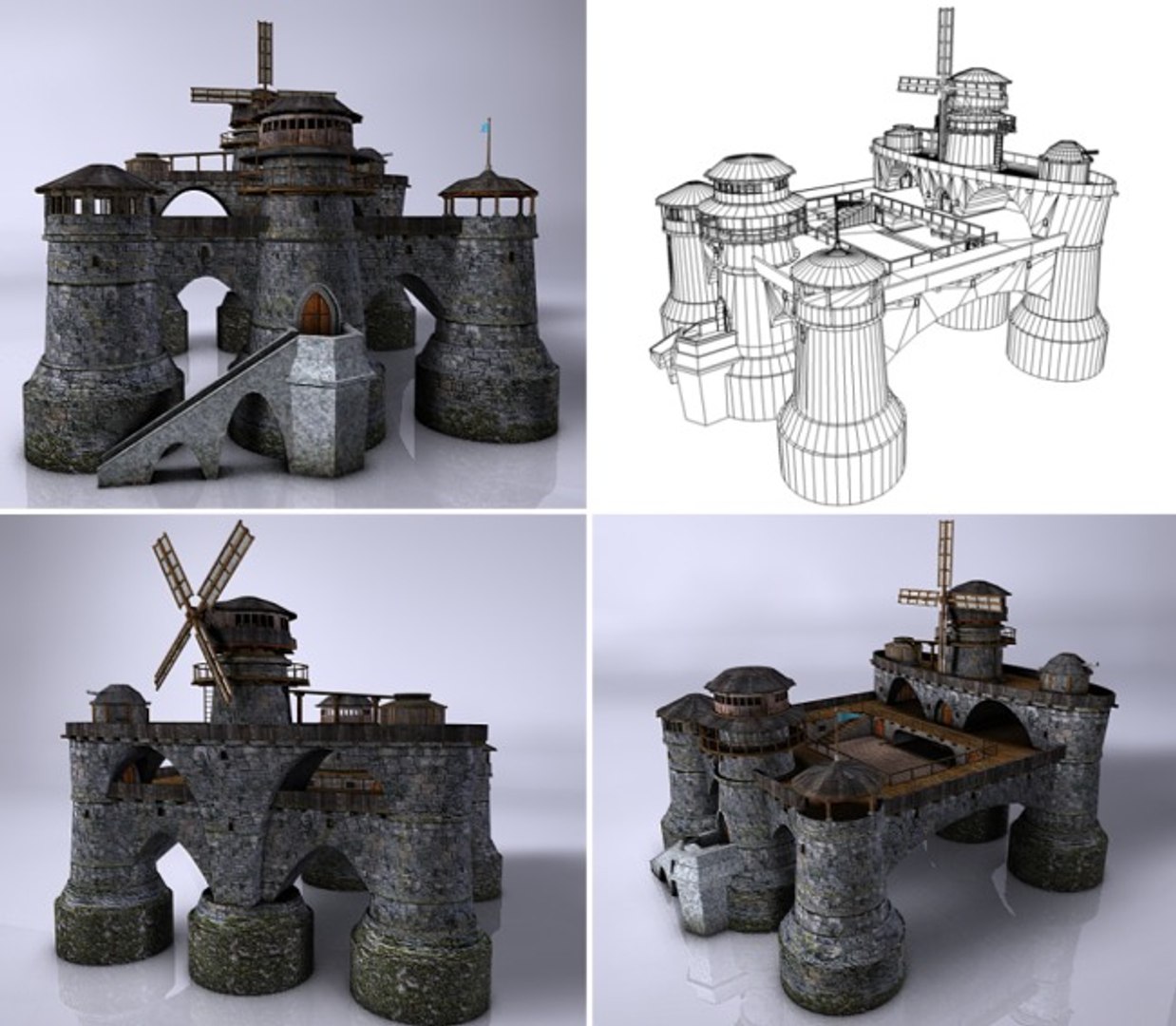 3d Model Castle Wizard