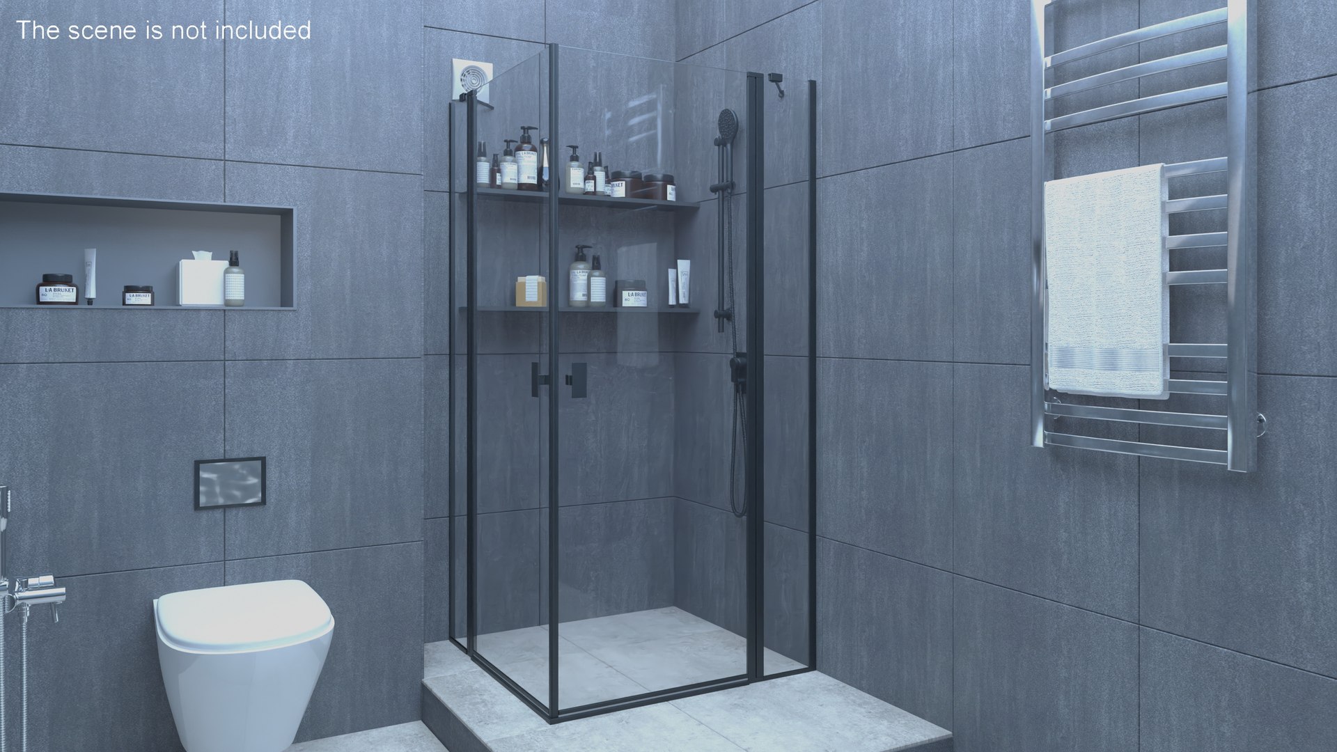 Glass Shower Cubicle Black 3D Model - TurboSquid 2091964