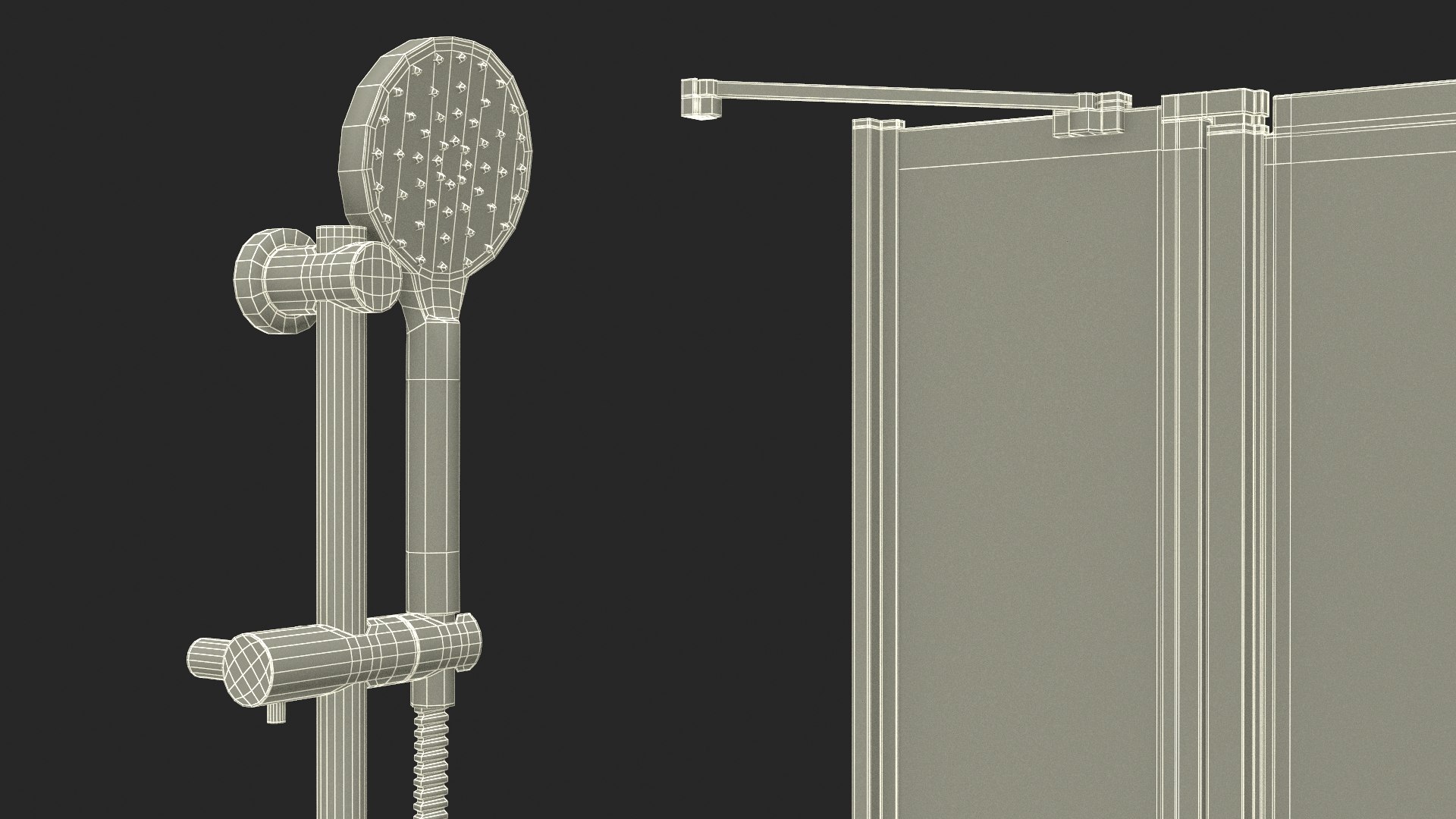 Glass Shower Cubicle Black 3D Model - TurboSquid 2091964
