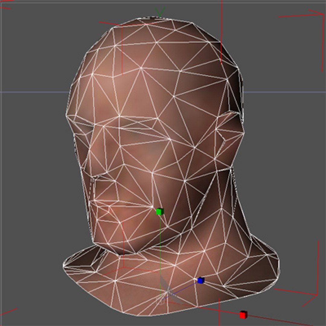 Normal Mapped Male Head 3ds