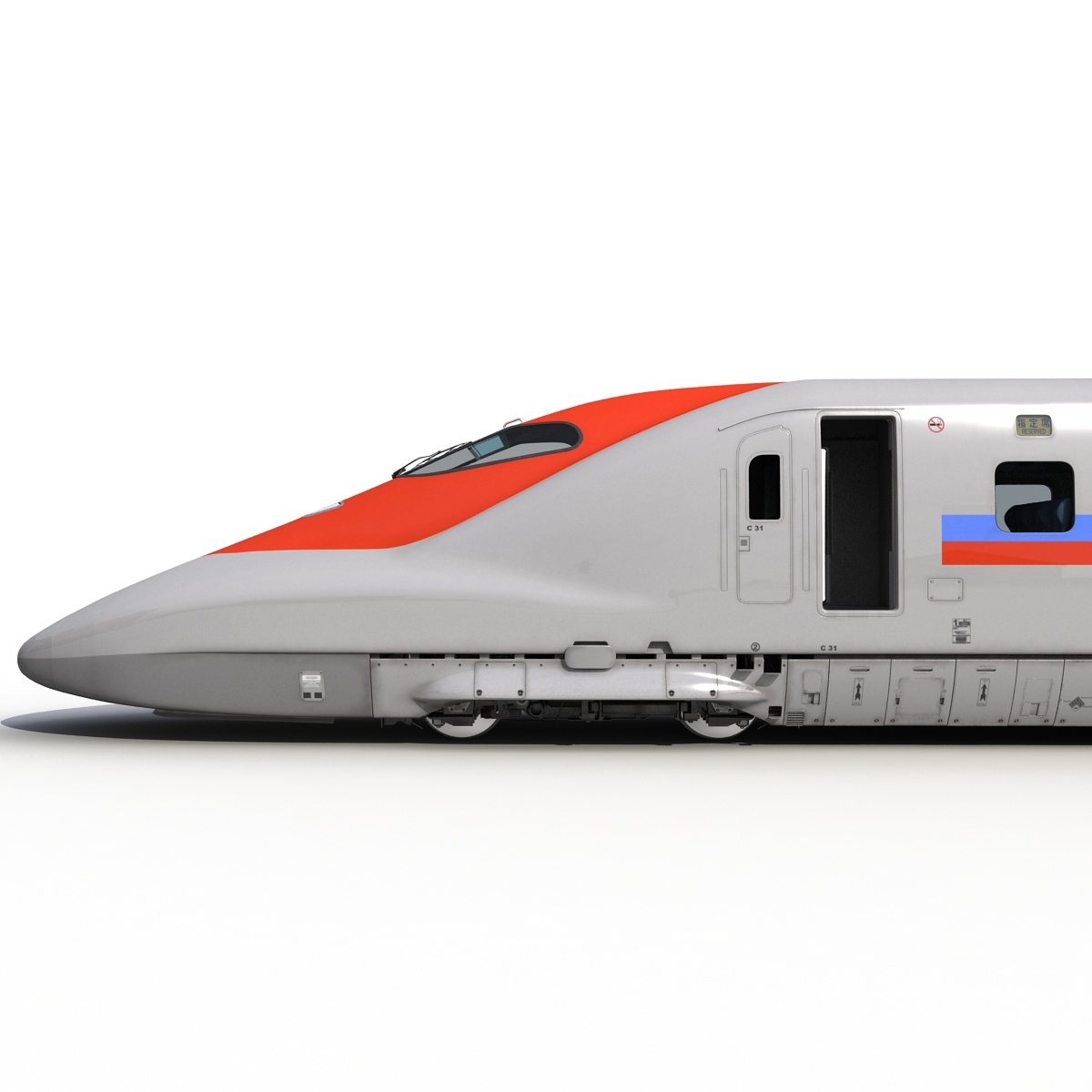 3d model of speed train locomotive generic