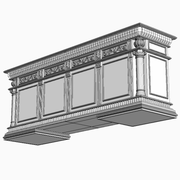 3d model bar details materials