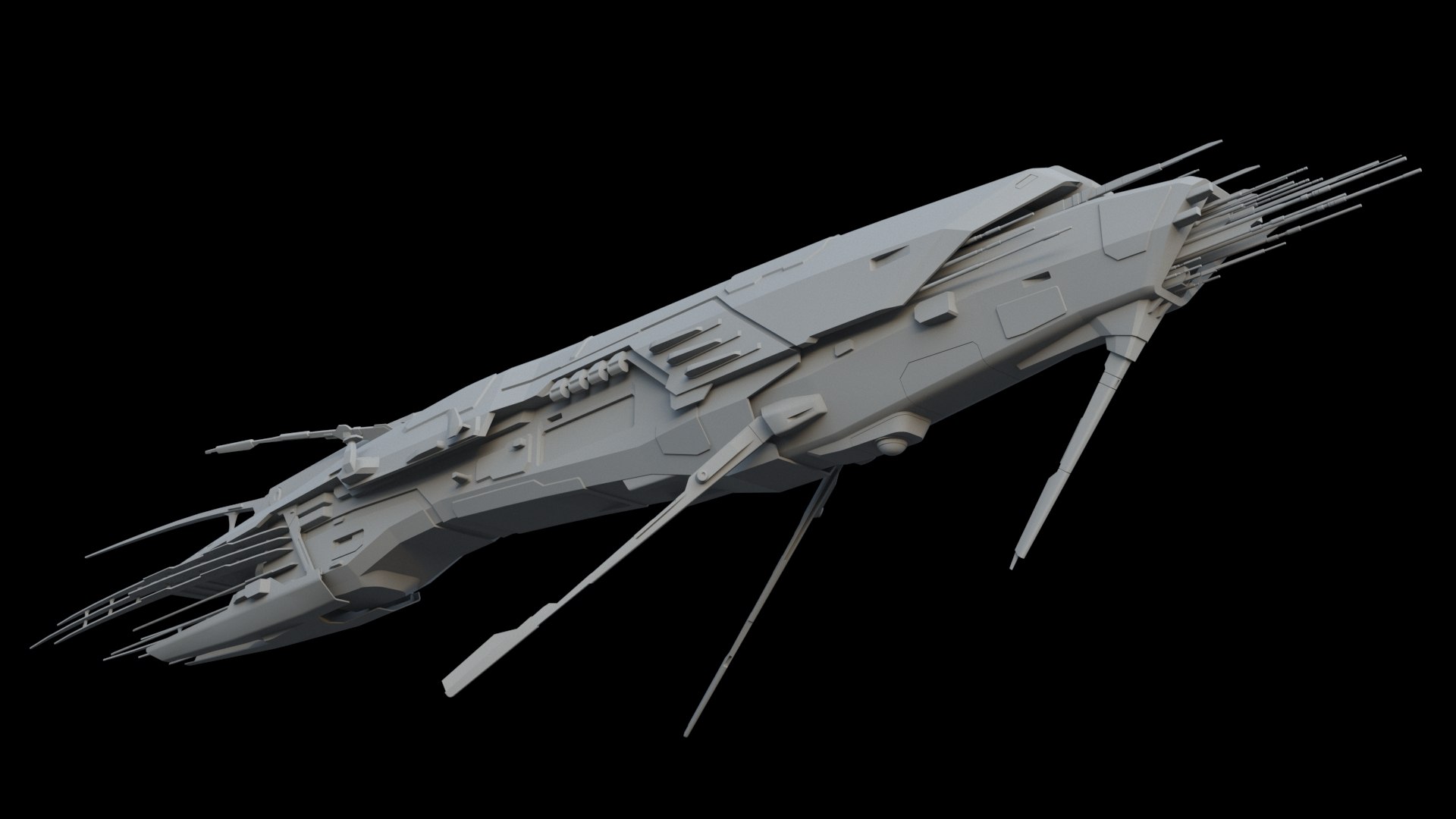 Sci Fi Alien SpaceShip 3D Model - TurboSquid 2118937