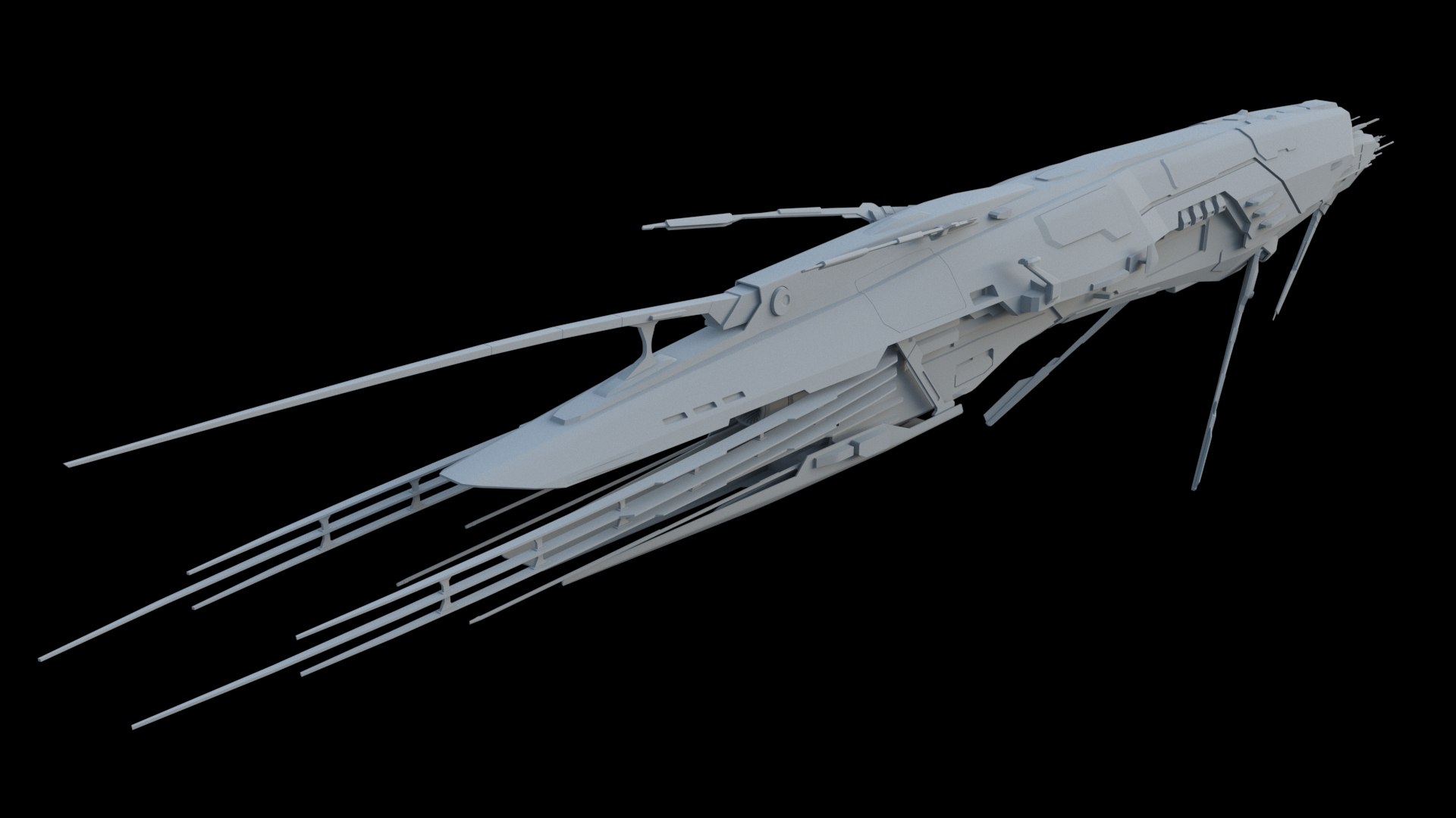 Sci Fi Alien SpaceShip 3D Model - TurboSquid 2118937
