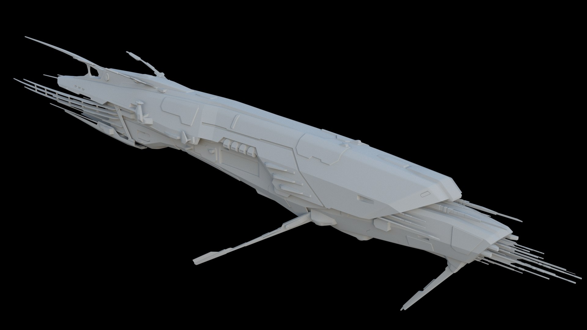 Sci Fi Alien SpaceShip 3D Model - TurboSquid 2118937