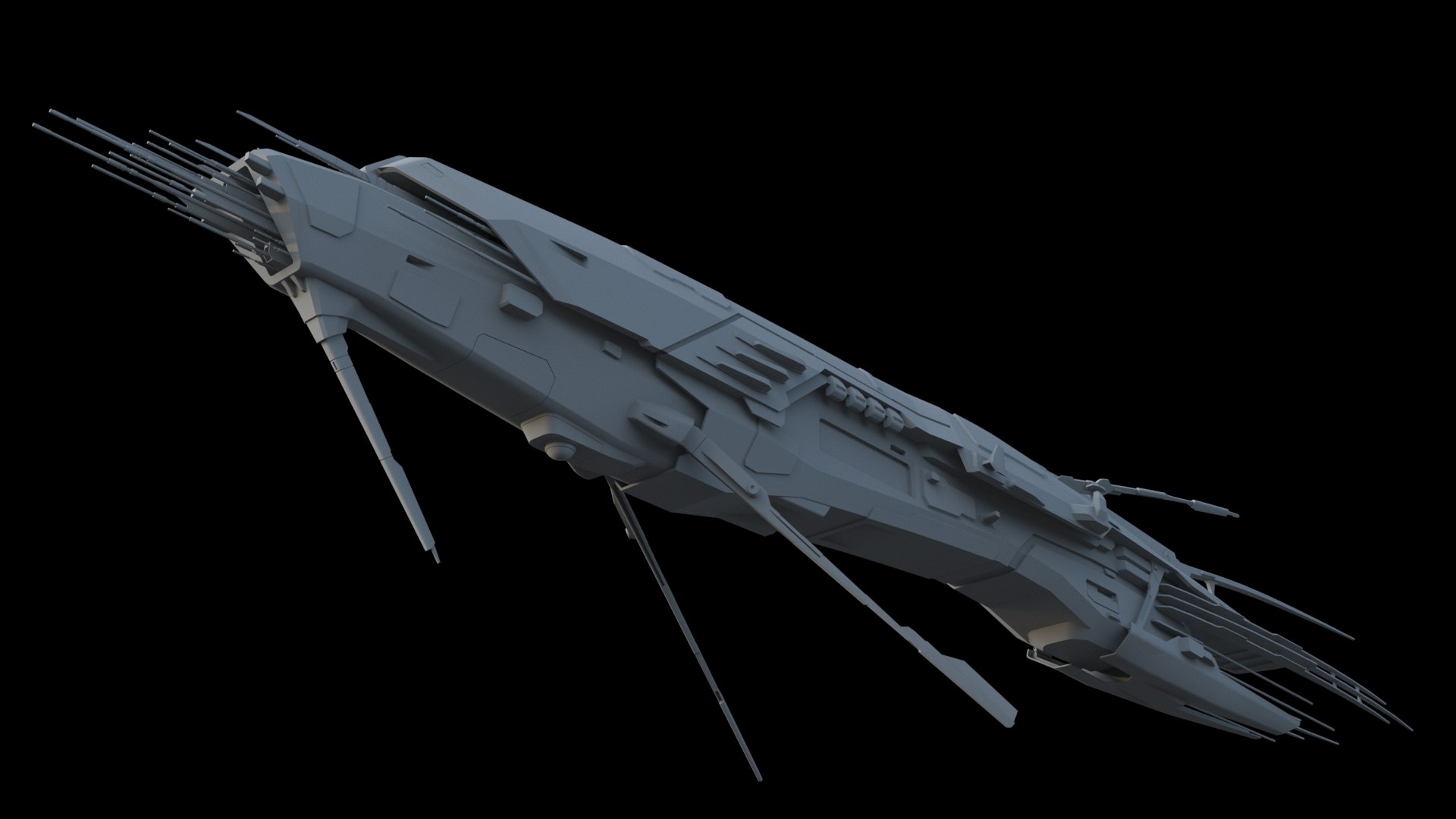 Sci Fi Alien SpaceShip 3D Model - TurboSquid 2118937