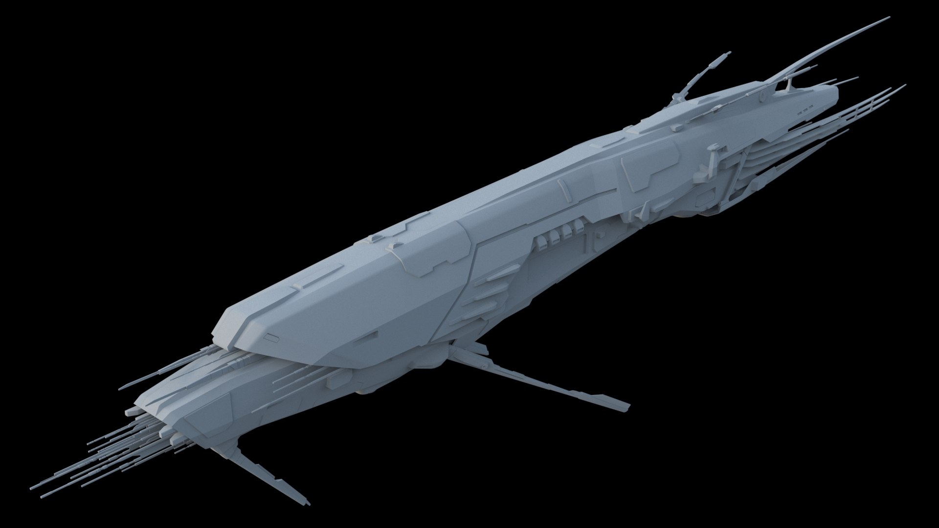Sci Fi Alien SpaceShip 3D Model - TurboSquid 2118937