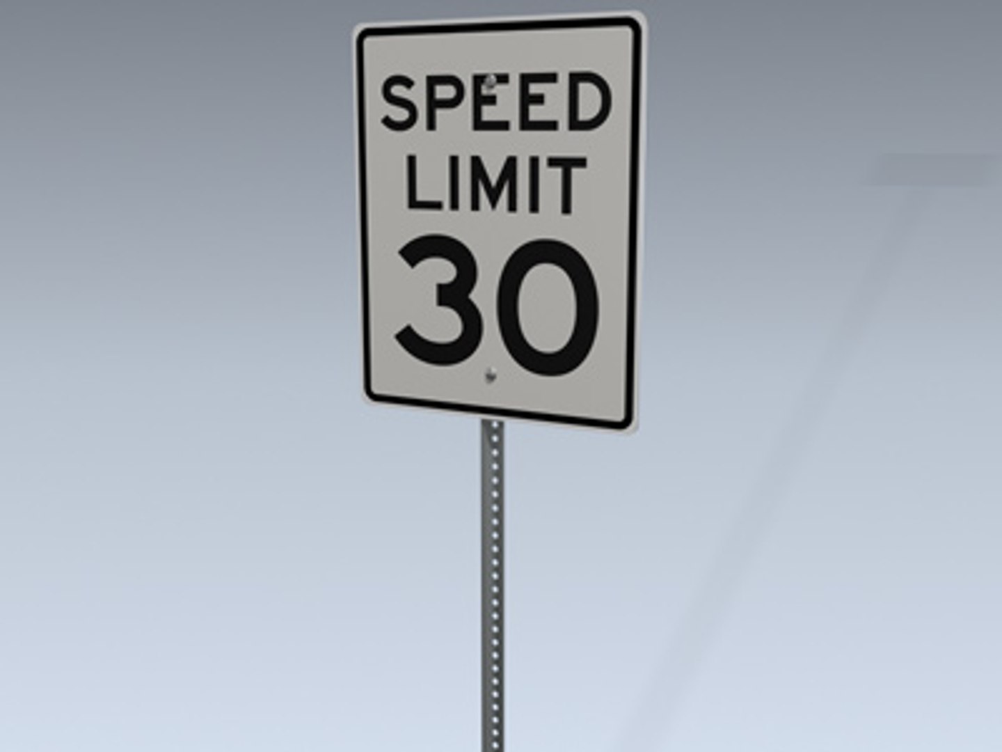 Speed Limit Sign 3d 3ds