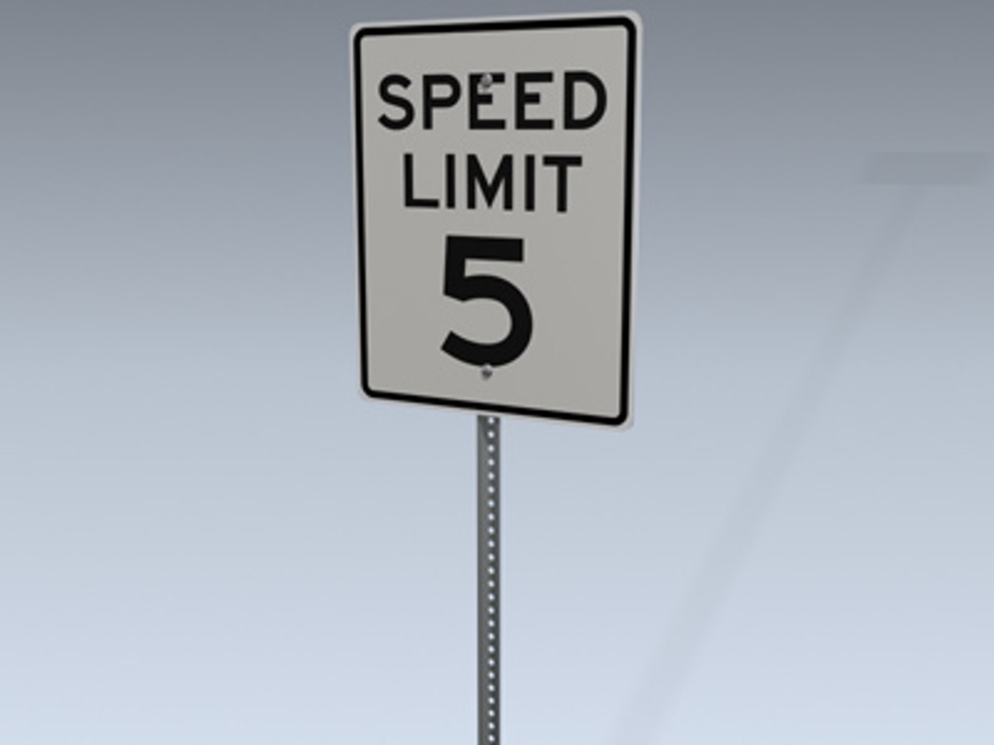 Speed Limit Sign 3d 3ds
