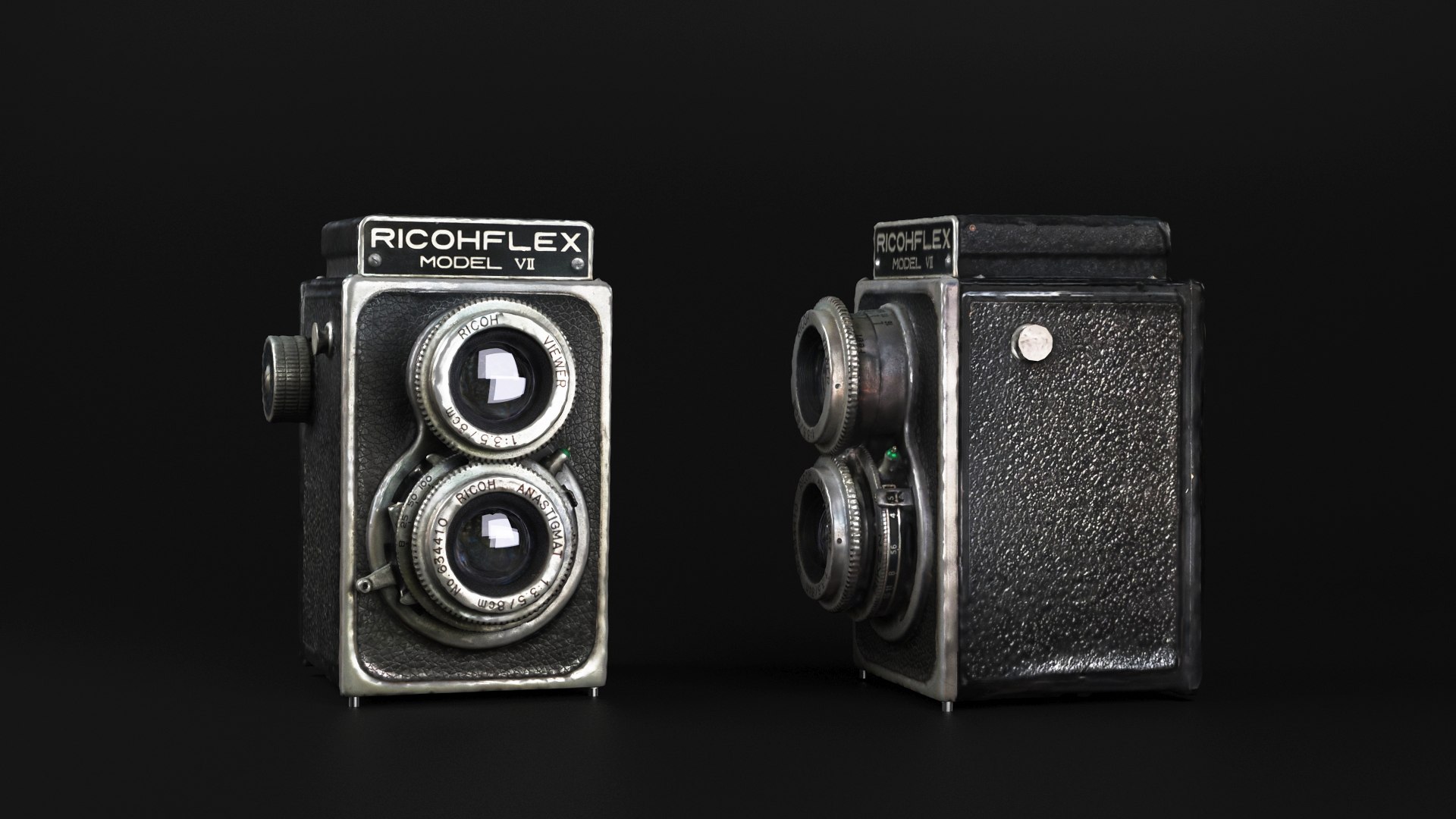 Vintage Camera TLR 3DScan Polycam Ricohflex Model VII 3D Model ...