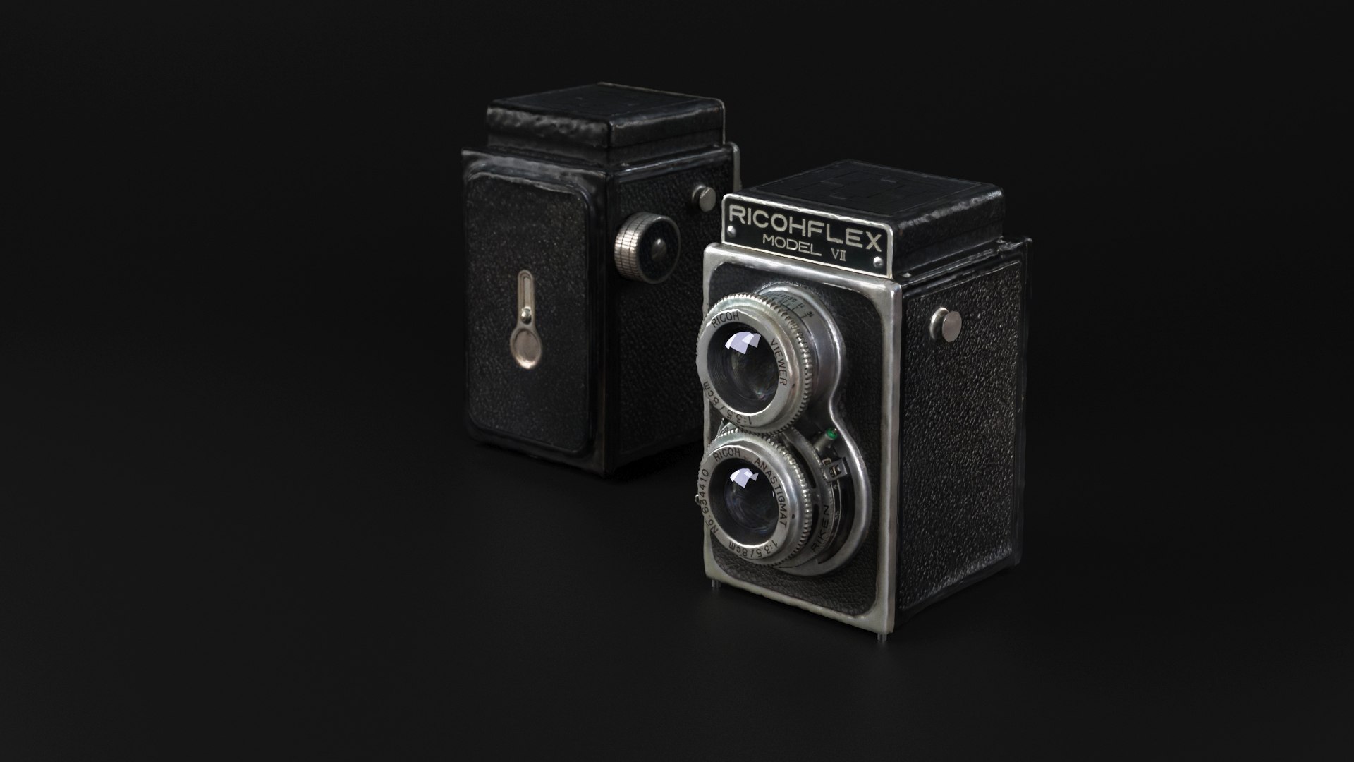 Vintage Camera TLR 3DScan Polycam Ricohflex Model VII 3D Model ...