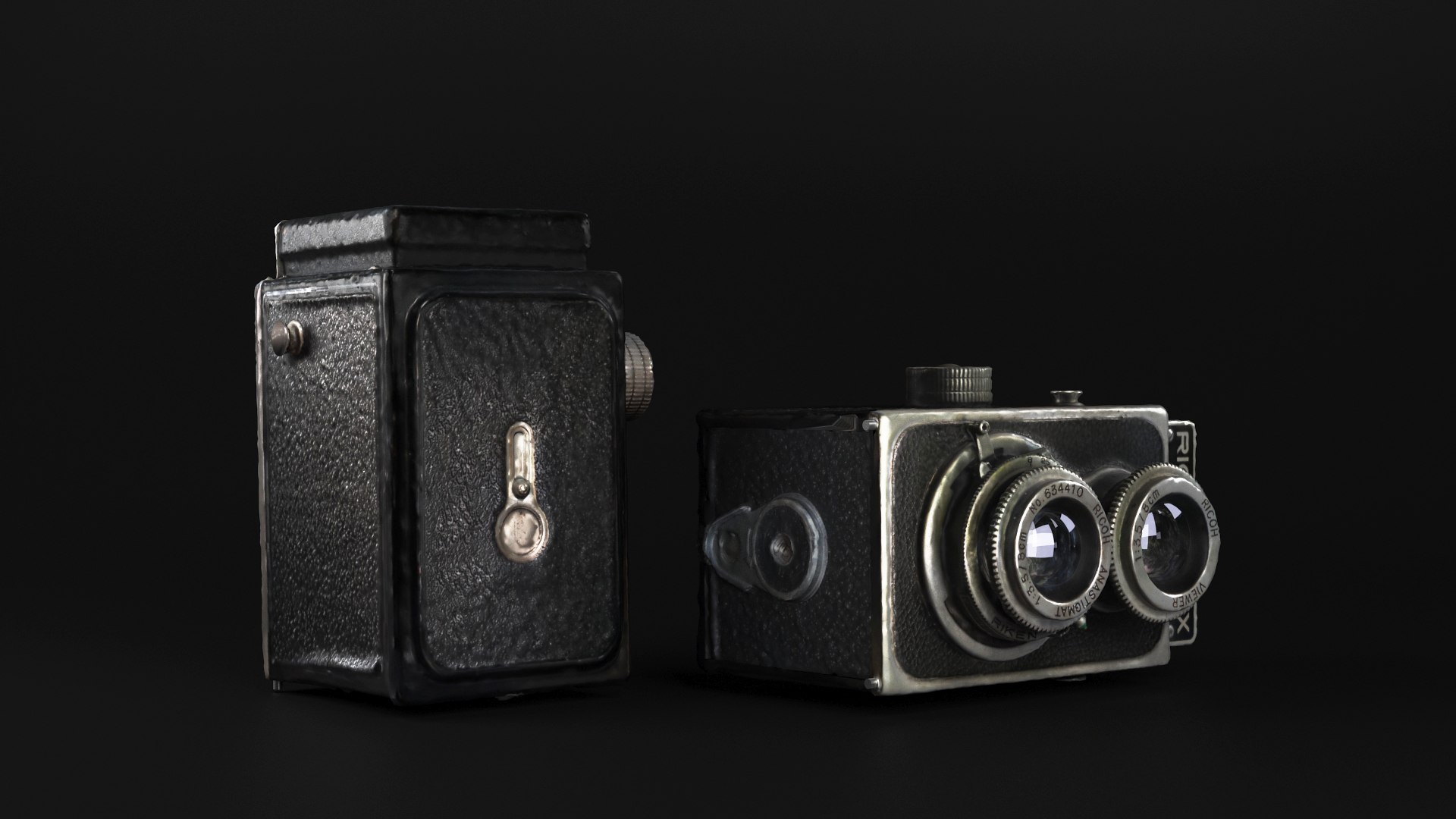 Vintage Camera TLR 3DScan Polycam Ricohflex Model VII 3D Model ...
