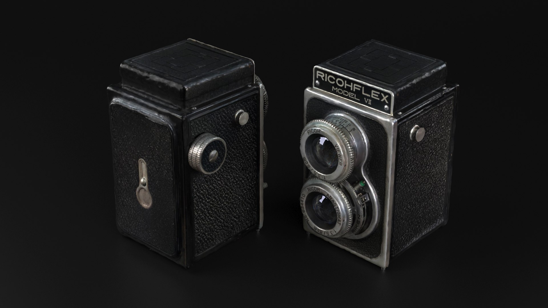 Vintage Camera TLR 3DScan Polycam Ricohflex Model VII 3D Model ...