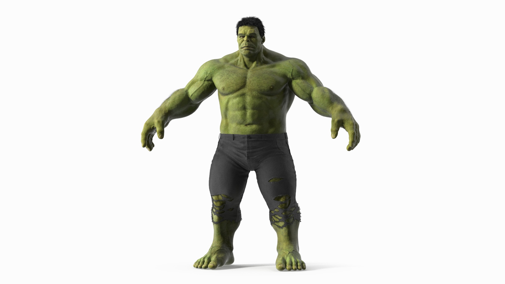 3D Hulk A-Pose Fur - TurboSquid 2410507
