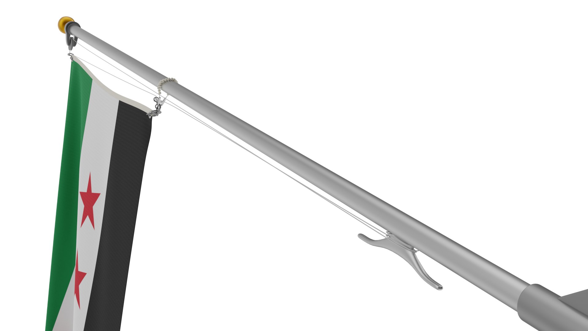 3D Wall Flag Syria T2 - New Flag - TurboSquid 2321794