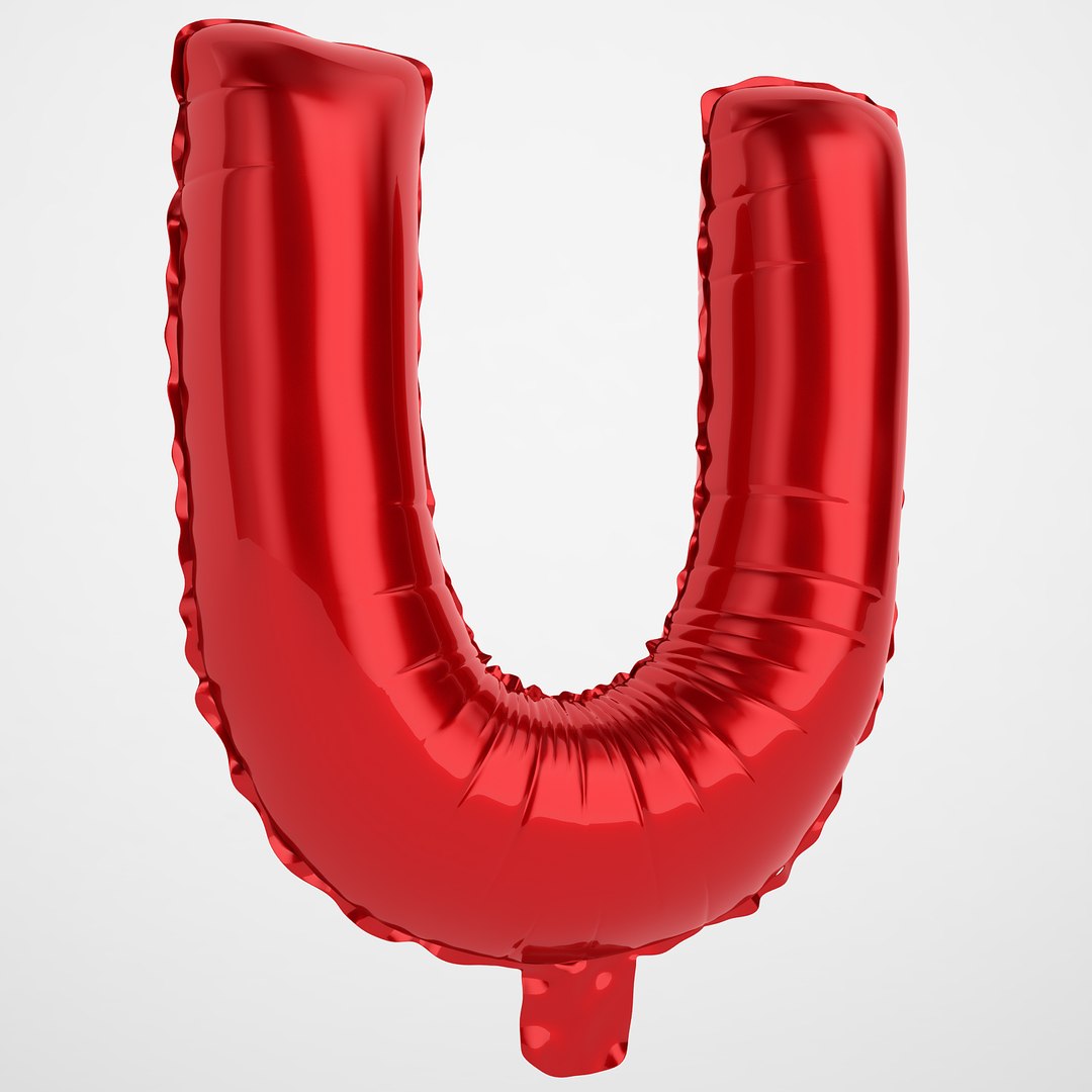 3D Model Balloon Letter U - TurboSquid 1386848