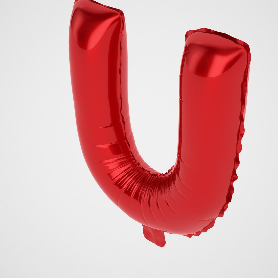 3D Model Balloon Letter U - TurboSquid 1386848