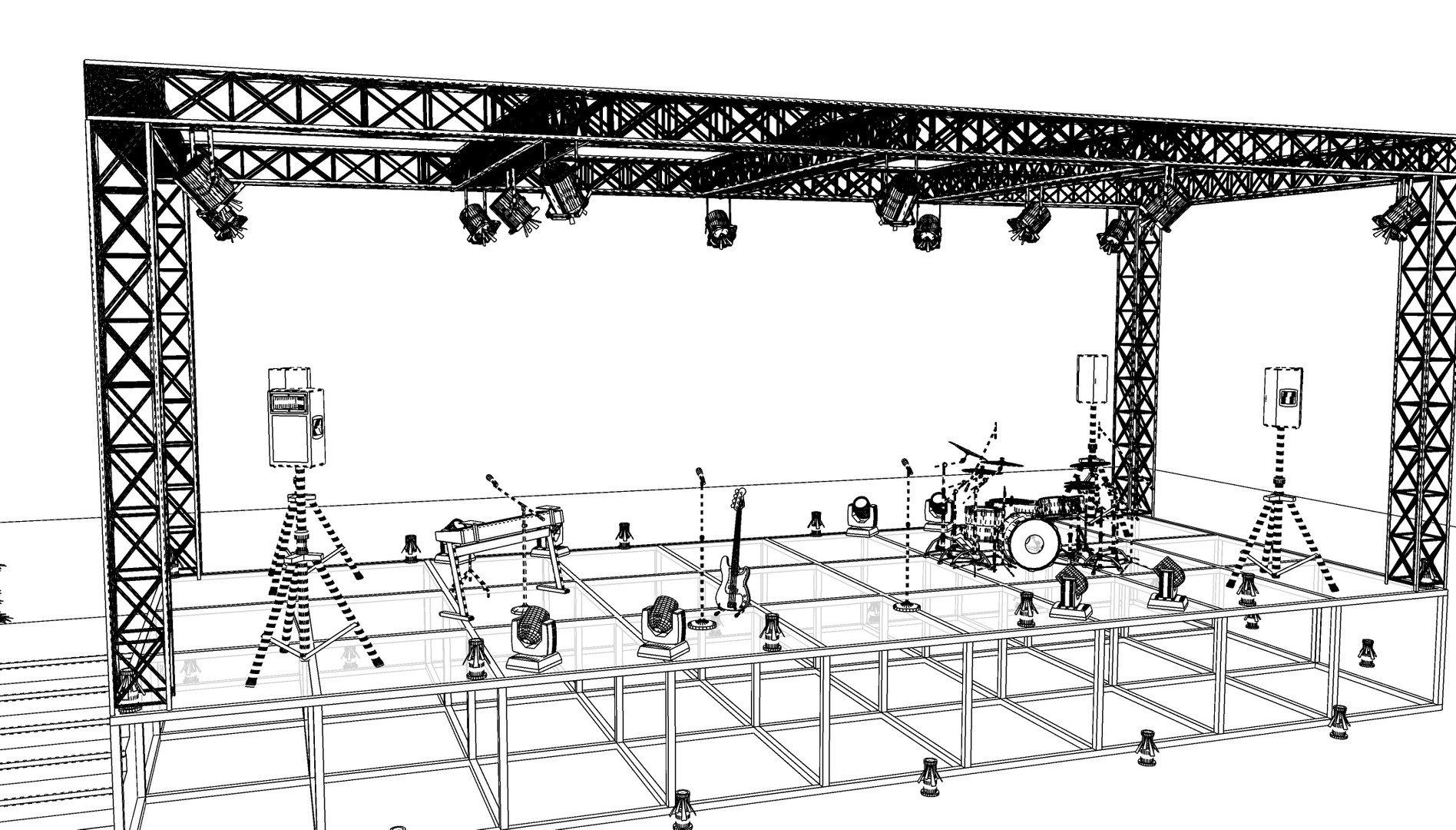 3D Truss Frames-A3 Model - TurboSquid 2213357