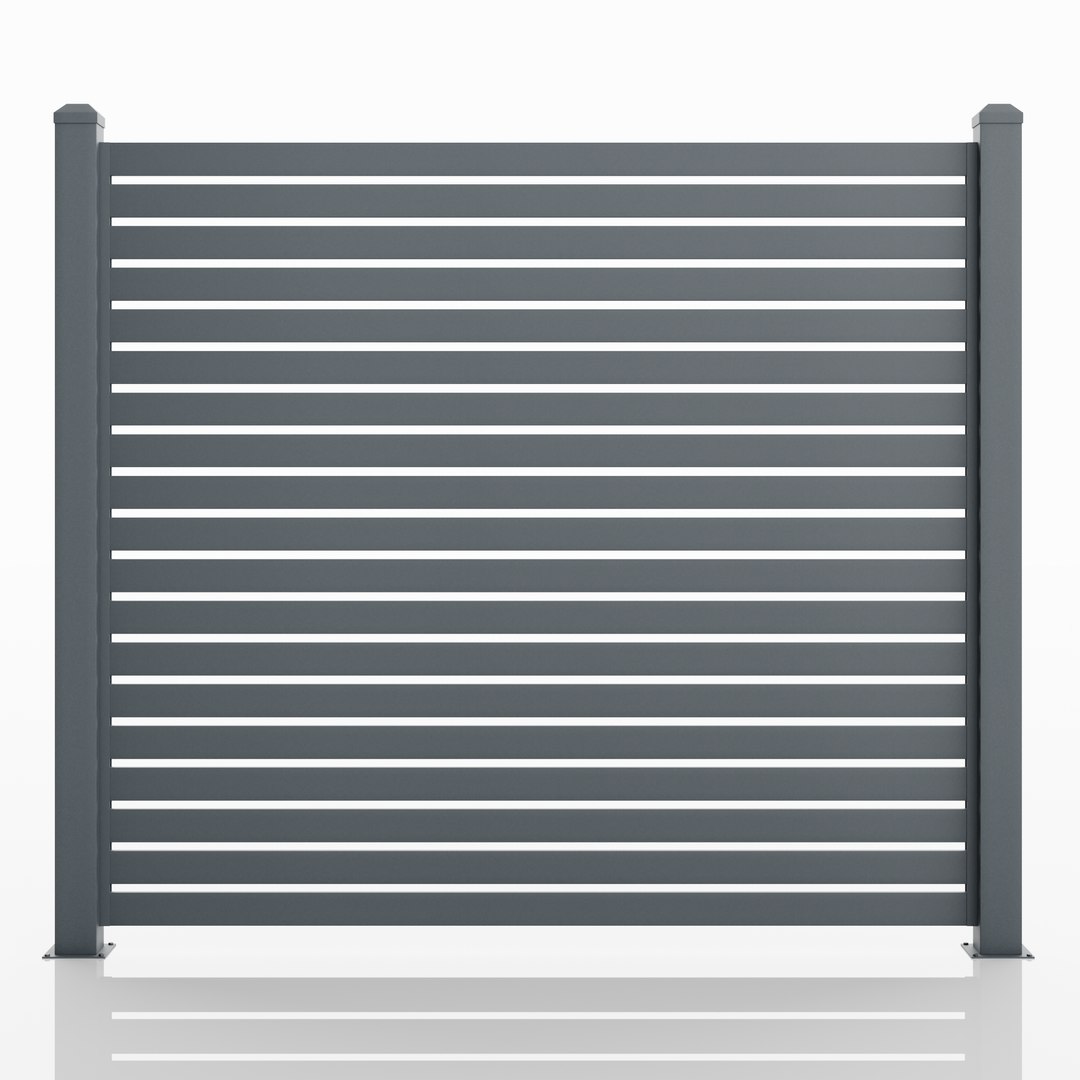 3D Aluminum Fence Panel -Model 2 - 8cm - - TurboSquid 2058870