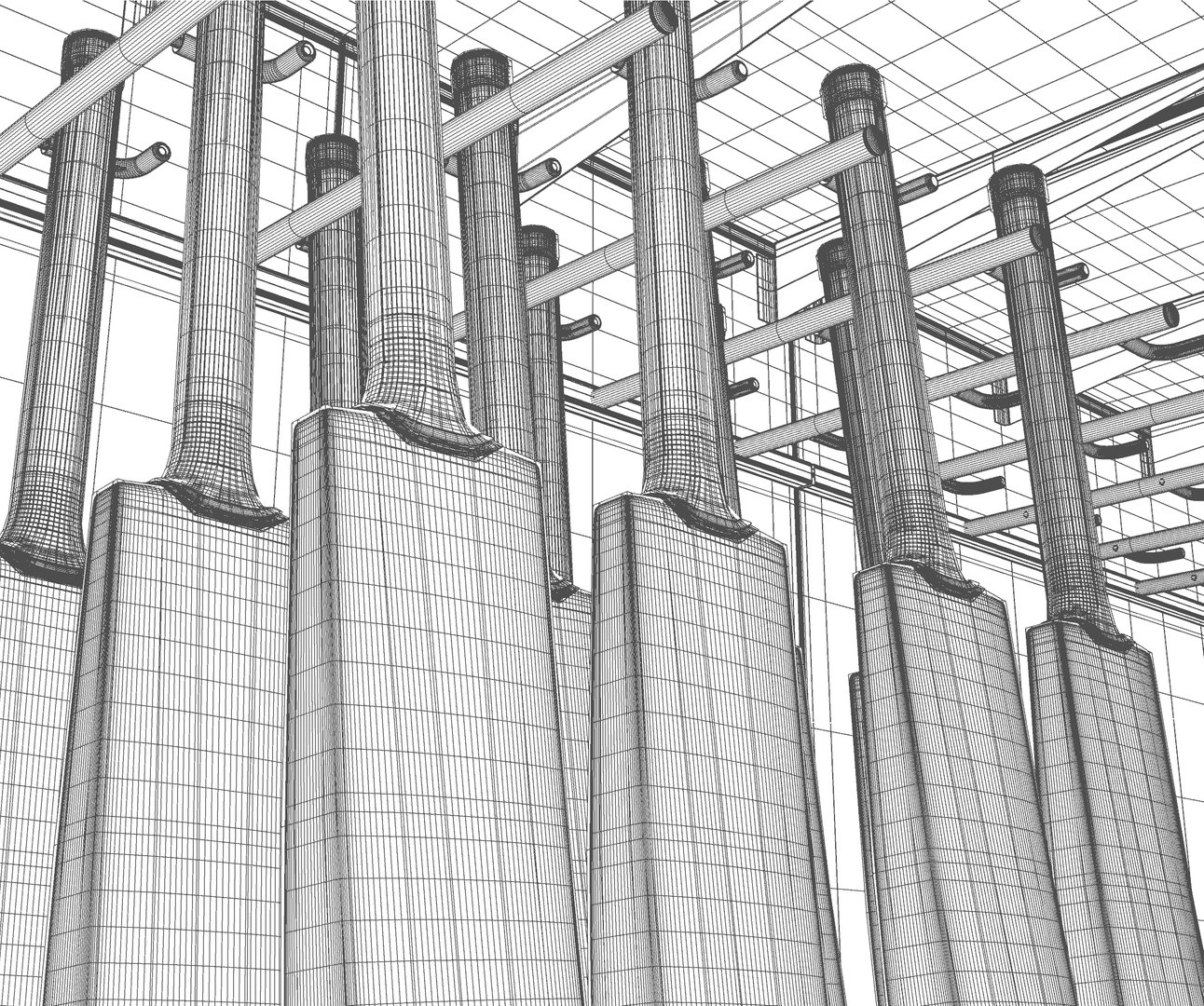 3D Model Icc Cricket Bad Branded Bat Display Rack - TurboSquid 2090839