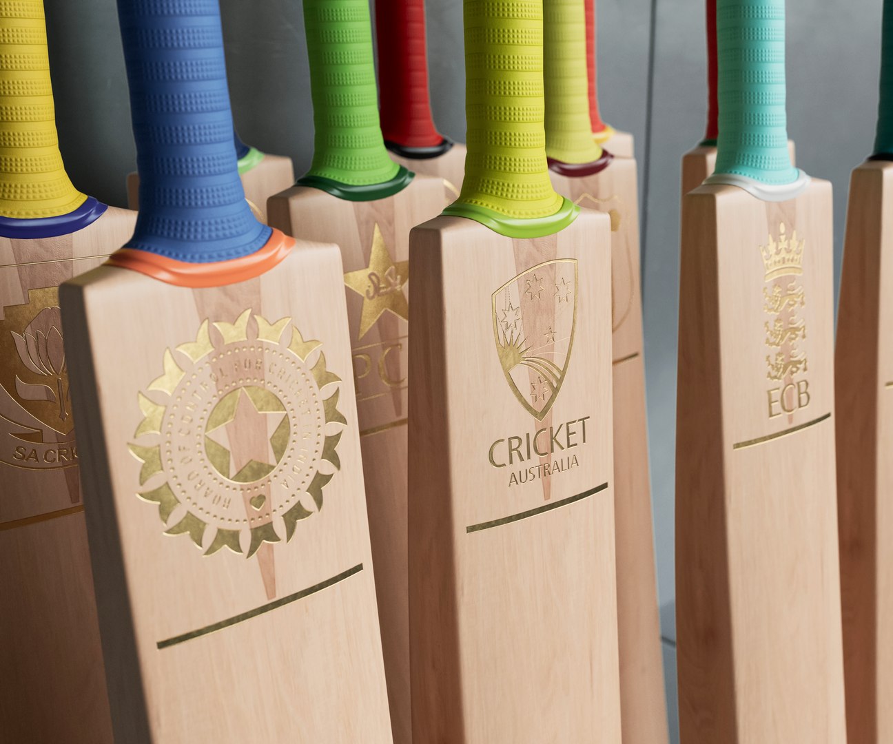 3D Model Icc Cricket Bad Branded Bat Display Rack - TurboSquid 2090839