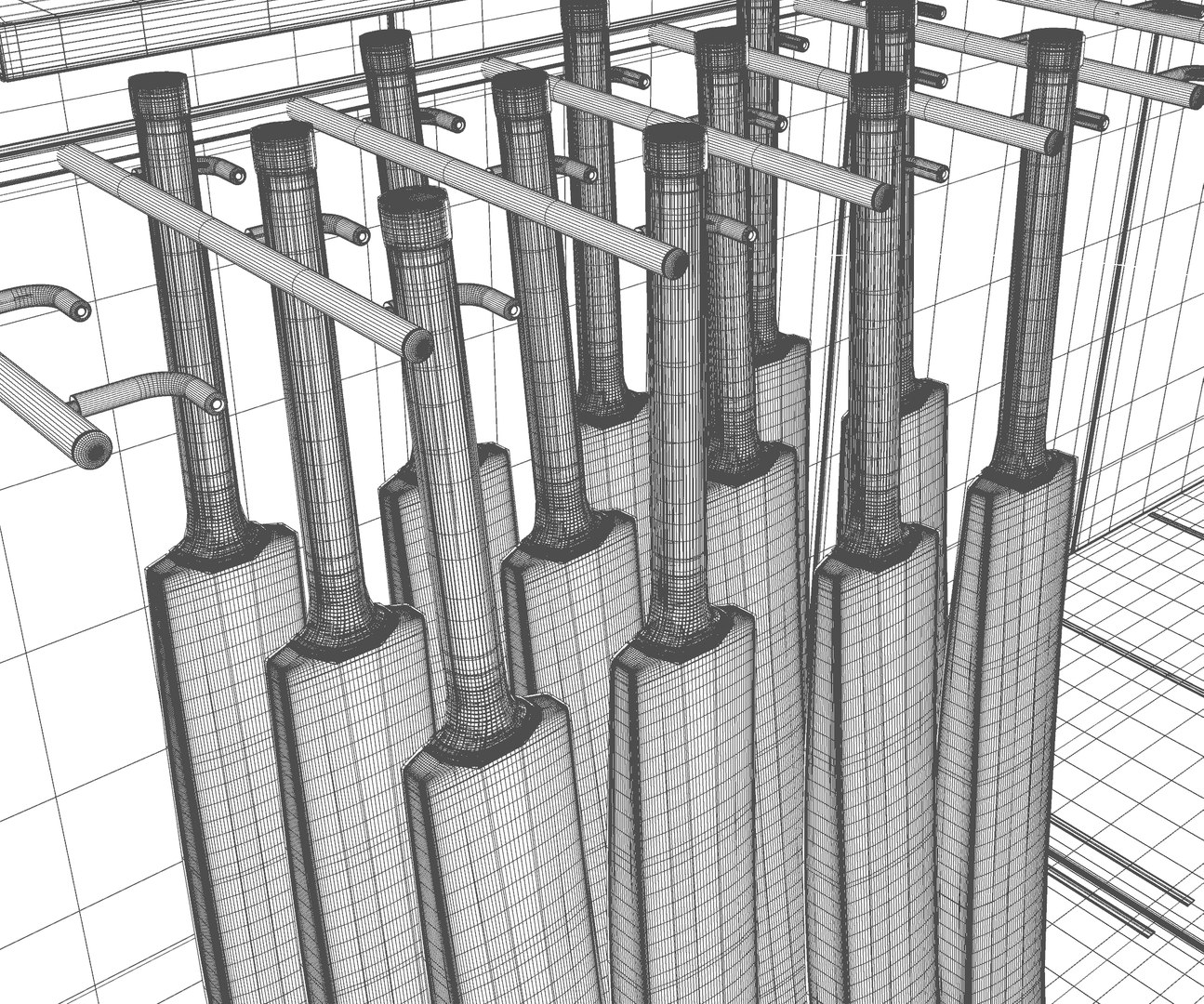 3D Model Icc Cricket Bad Branded Bat Display Rack - TurboSquid 2090839