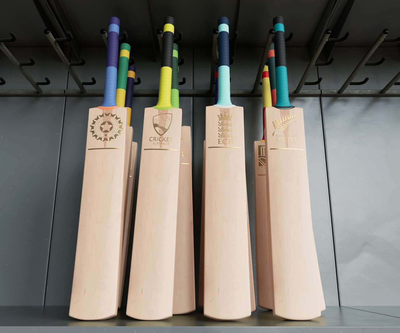 3D Model Icc Cricket Bad Branded Bat Display Rack - TurboSquid 2090839