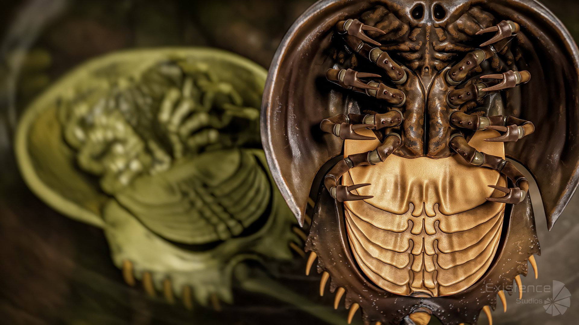 Horseshoe Crab - Trilobite - Realistic 3D Model Monster - Underwater ...