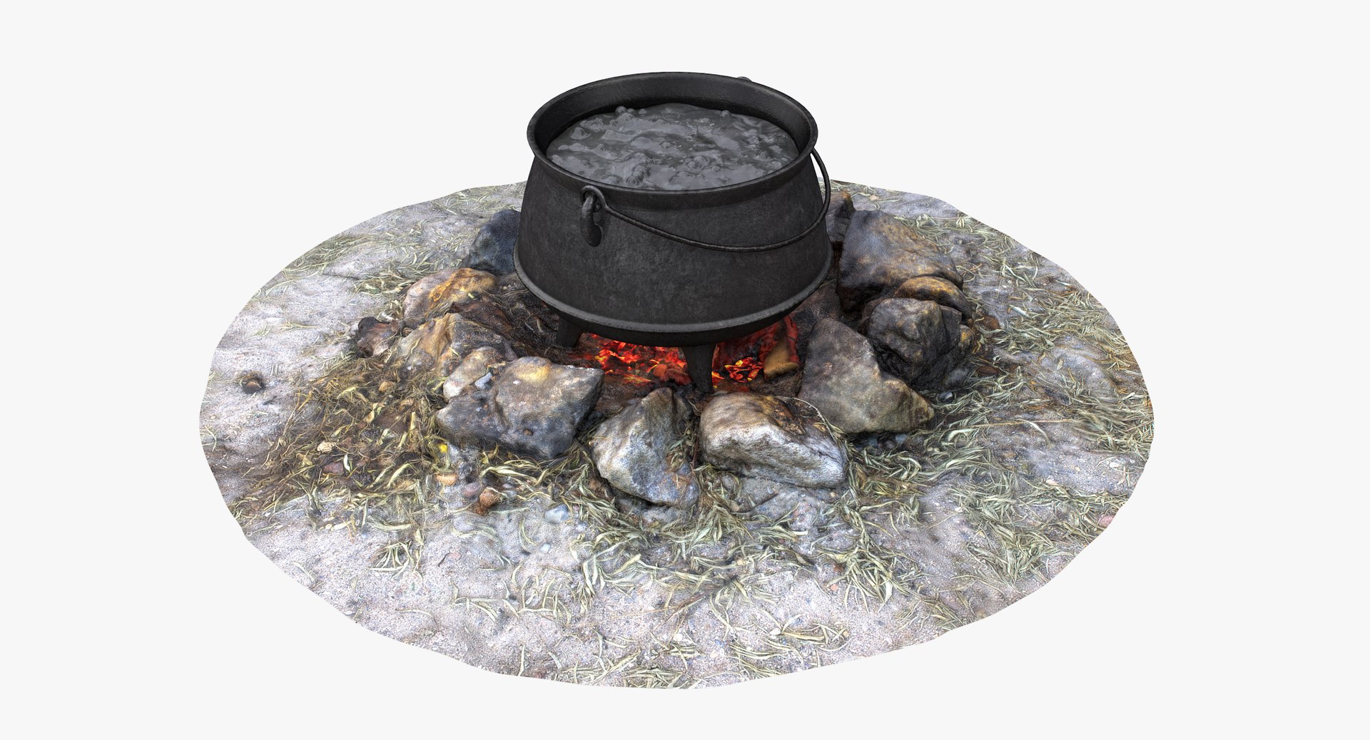 Boiling Pot Campfire Model - TurboSquid 1336710