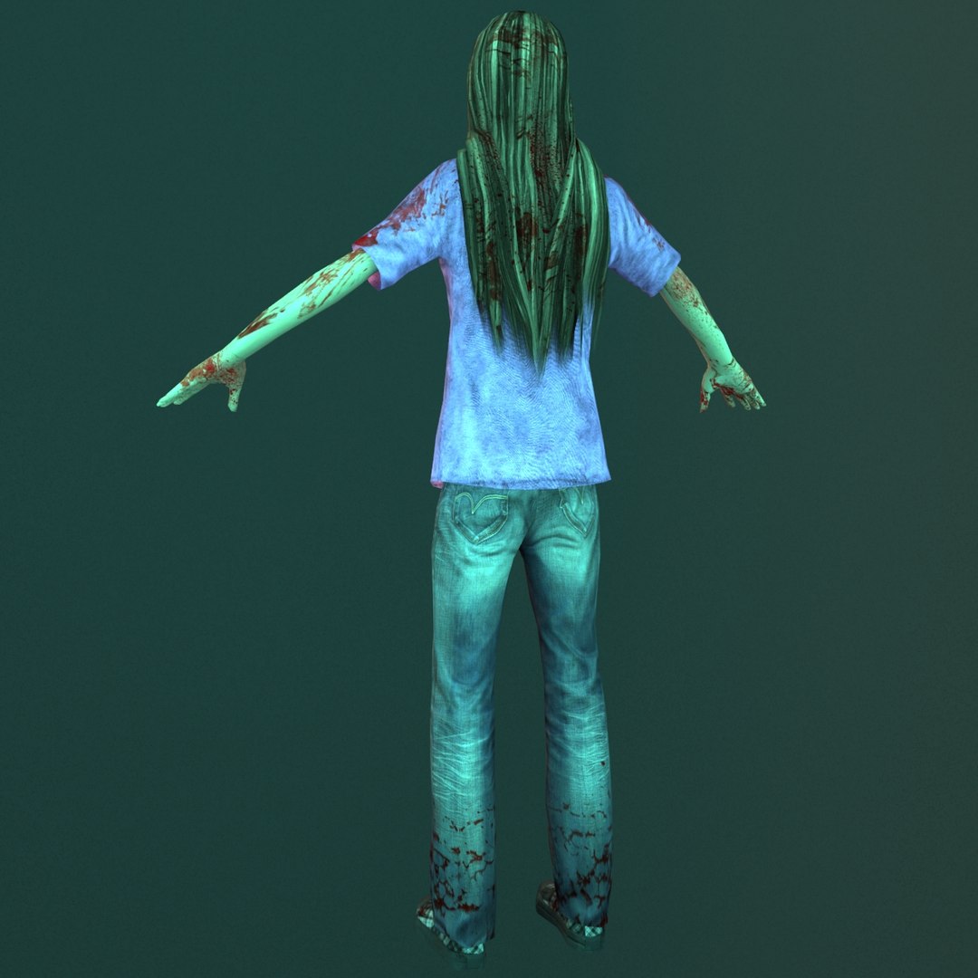 Female Zombie 3D Model - TurboSquid 1415365