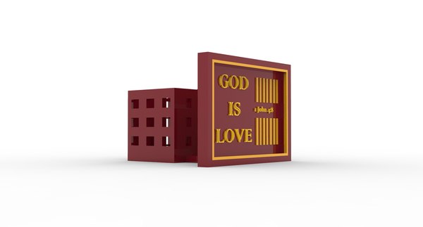 modelo 3d God Is Love Desk Photo frame with Pen holder - TurboSquid 1888596