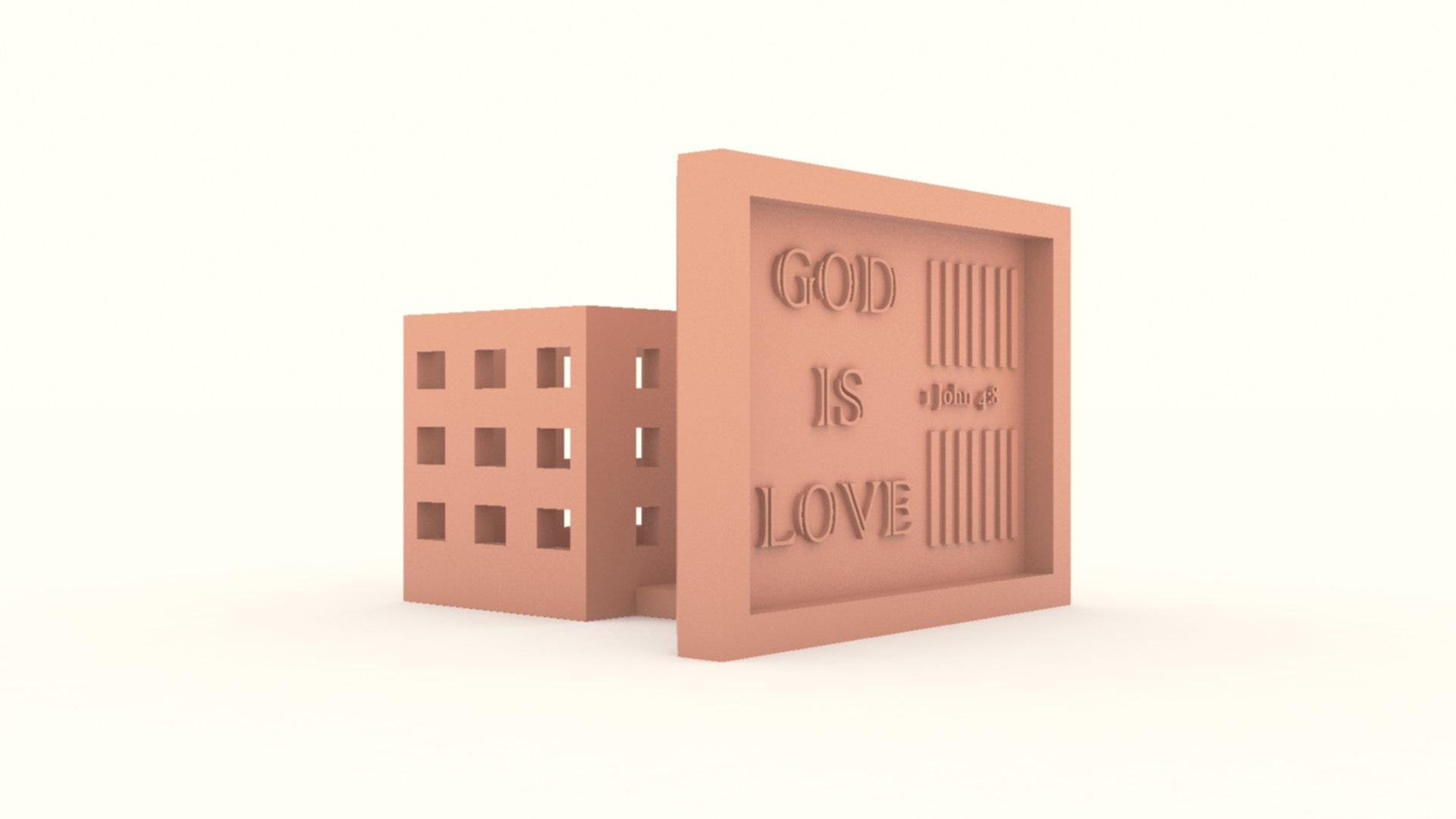 God Is Love Desk Photo Frame With Pen Holder 3D Model - TurboSquid 1888596