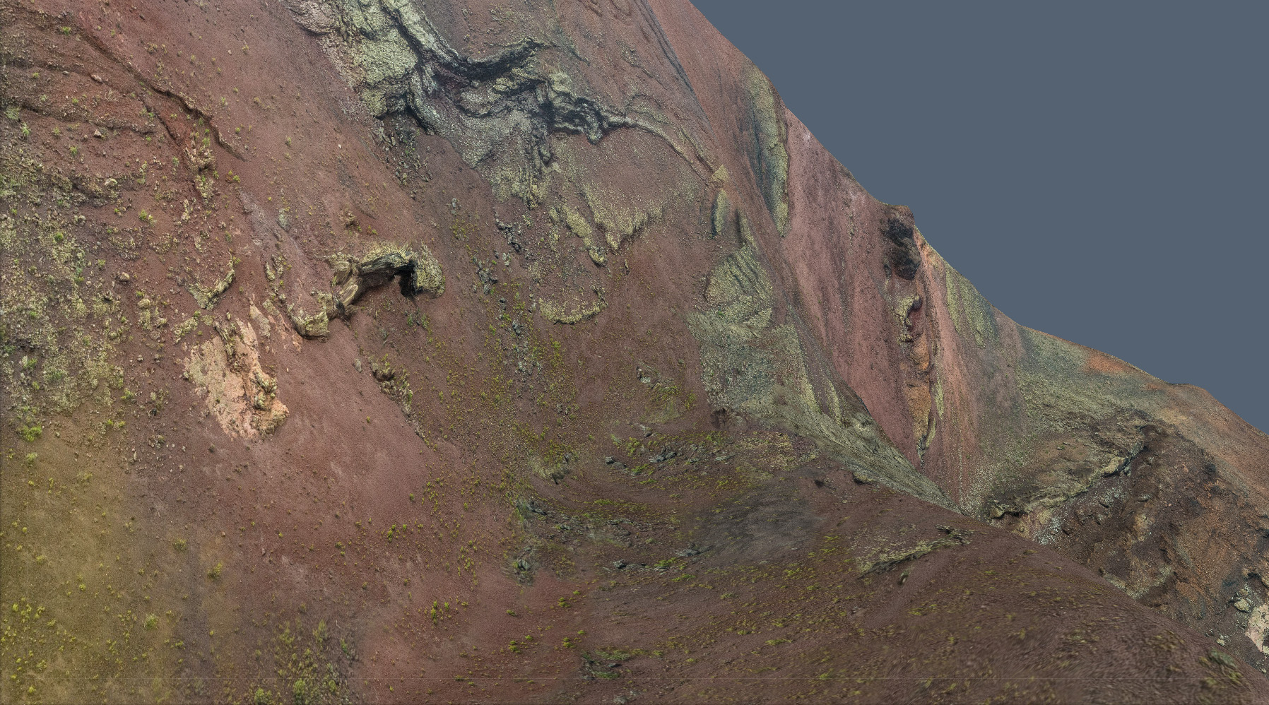 volcano crater scan hd 3d max