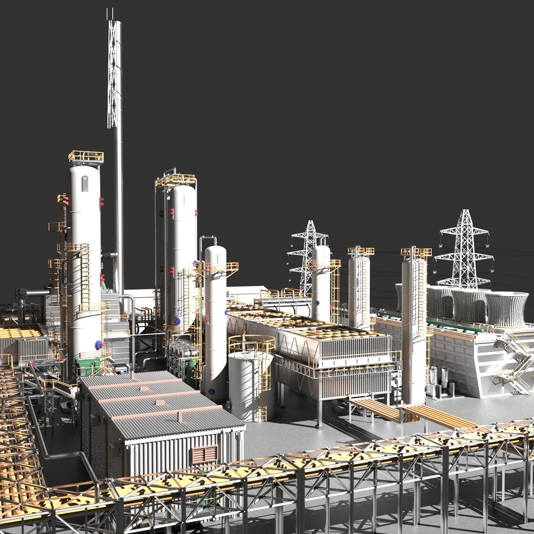 Industrial Oil Refinery 3D Model - TurboSquid 1467748