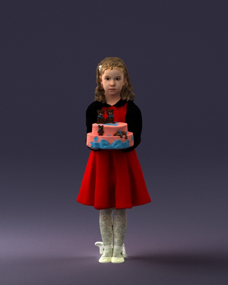 Girl Cake Model - TurboSquid 1516512
