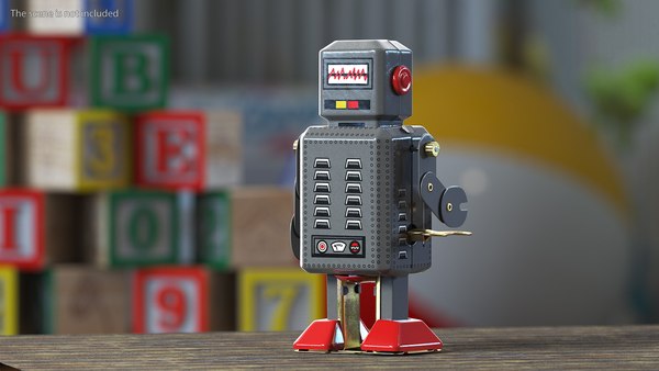 Tin Toy Retro Robot 3d Model Turbosquid 1848968