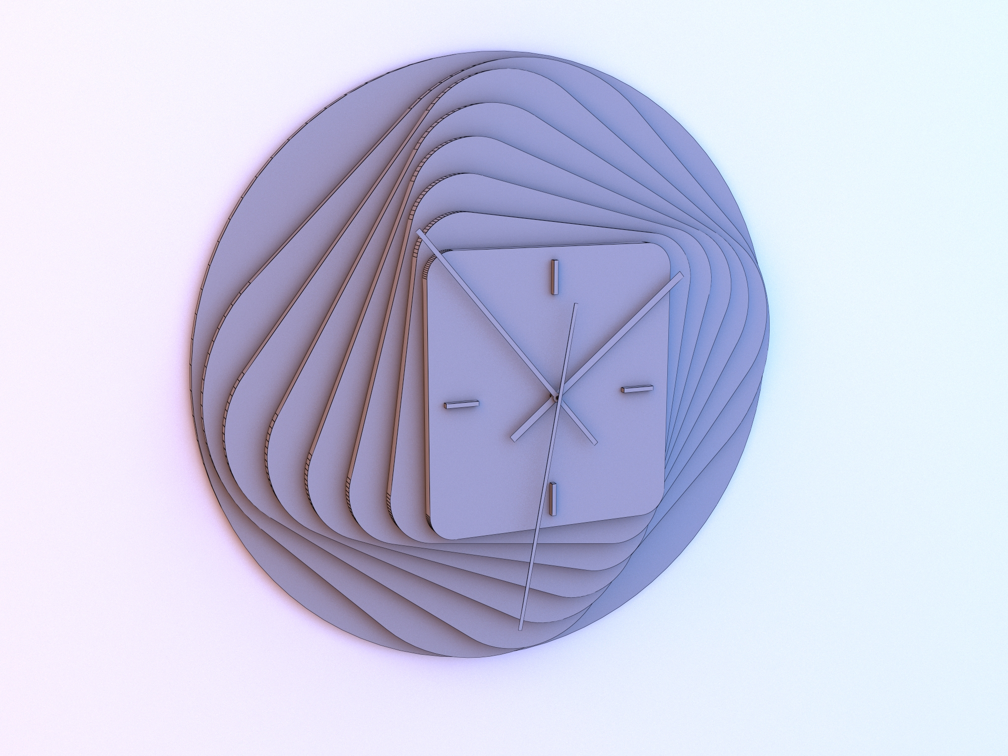3D Parametric wood Clock 3D model - TurboSquid 1735817
