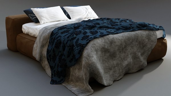 modelo 3d Cama King Size y Manta - TurboSquid 1688193