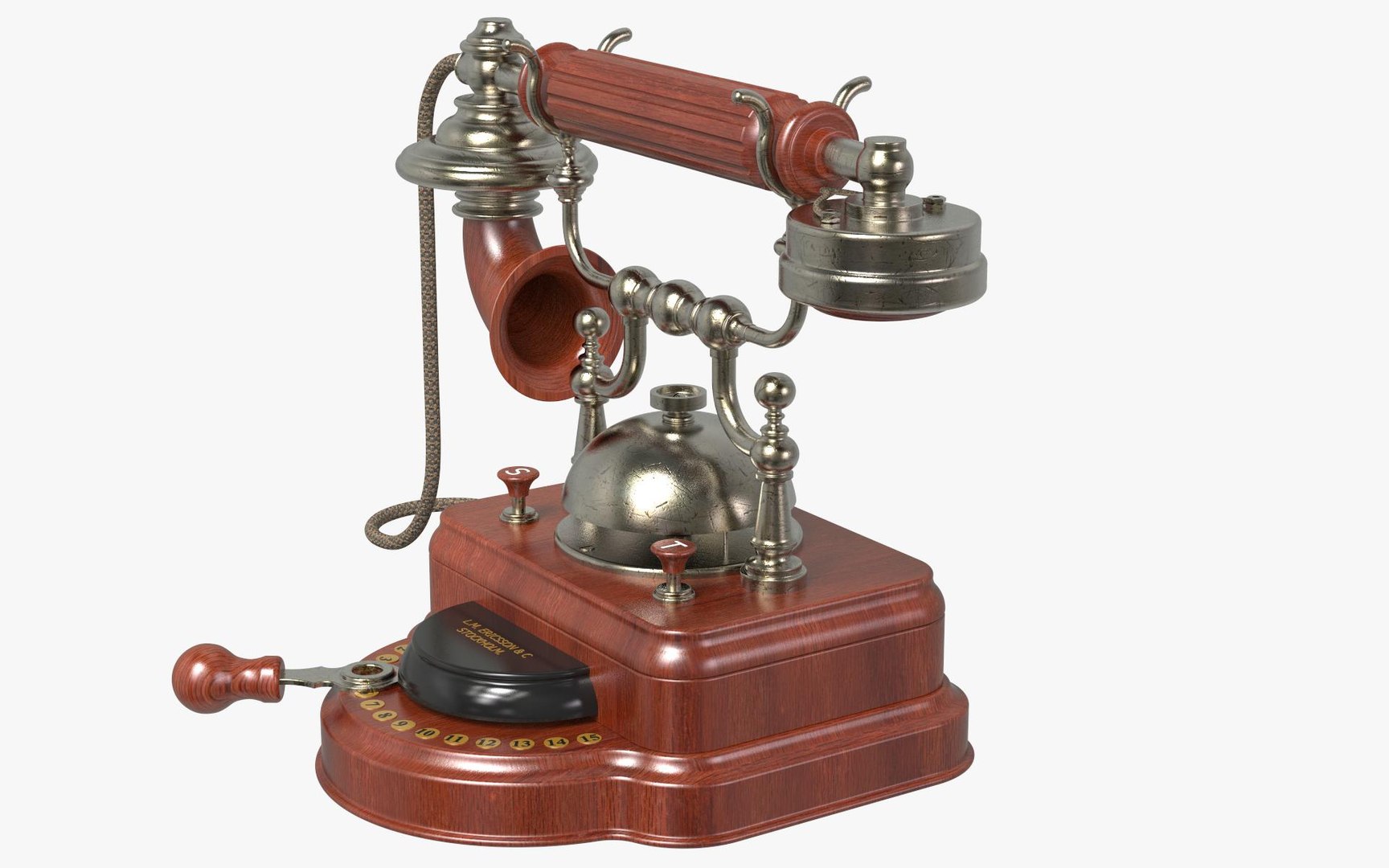 3D Antique Ericsson Table Phone - TurboSquid 1979822
