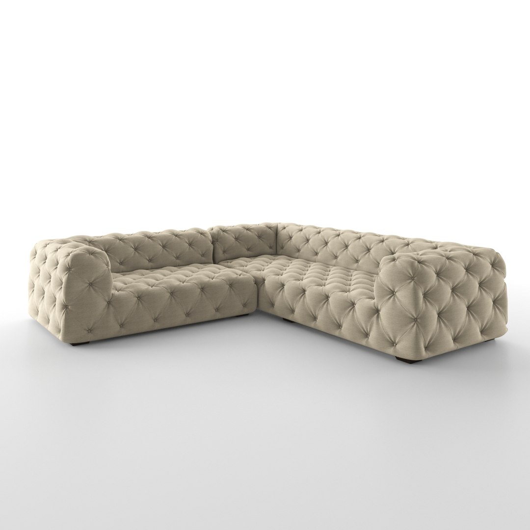 3D Model Soho Tufted Upholstered - TurboSquid 1184625
